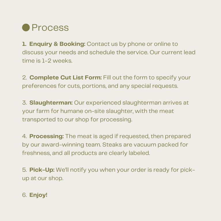 HOMEKILL SERVICES | Franklin Country Meats